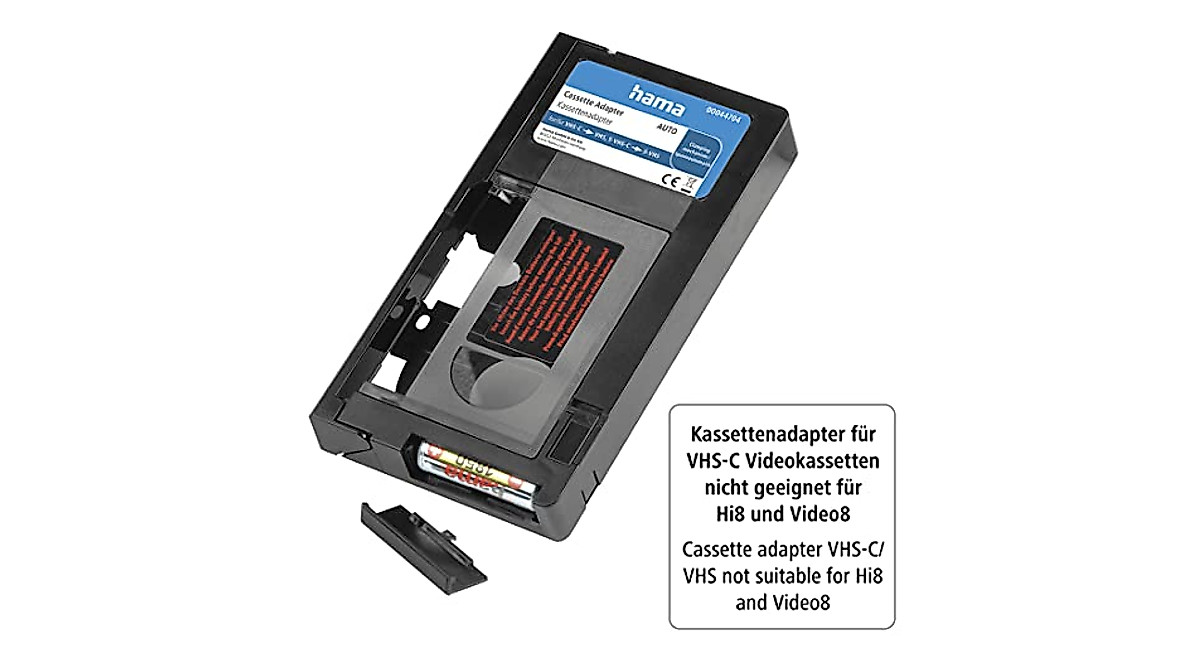Hama VHS-C Cassette Adapter: Automatic & Easy Playback