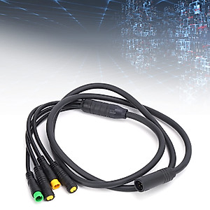 Archuu E-Bike 1T4 Cable, Waterproof 1T4 Electric Bike Cable Mid Motor Brake Lever Throttle Connector for Electric Bike Conversion Kits