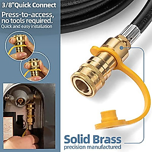 Alocs 12ft Propane Hose Adapter F271803 with Regulator for Mr Heater Big Buddy Heater & Most Gas Grill, 3/8 inch Quick Connect Disconnect Fitting to QCC1 Connection (Type 1) for 20 LB Propane Tank