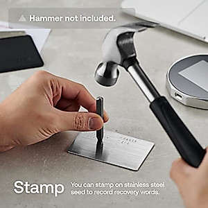 SecuX – XSEED Plus - Secure Bitcoin Wallet Crypto Seed Storage Steel Plates (Steel Punch Set Included) Compatible with SecuX, Ledger, Trezor Hardware Wallets