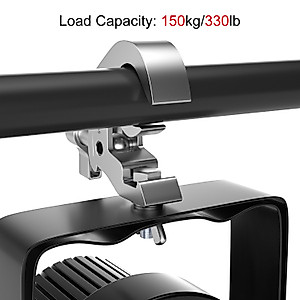 MFL. Heavy Duty Truss Clamp, 330 lb Aluminum Alloy DJ Light Clamps, Fits 1.5-2.0 Inch Truss for Stage Lighting Projector Par Lights, TUV Certificated ID: 50393001, Silver, Pack of 4