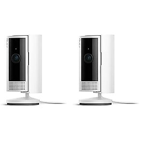 Ring Indoor Cam (2nd Gen) | latest generation, 2023 release | 1080p HD Video & Color Night Vision, Two-Way Talk, and Manual Audio & Video Privacy Cover | 2-pack, White