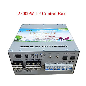 RuiCheng 100000 Watt Peak 25000 Watt Low Frequency Split Phase Pure Sine Wave Power Inverter 48 V Dc Input / 110 V,220 V Ac Output 60 Hz Frequency with 110V Charger & 3.5" LCD Display Box