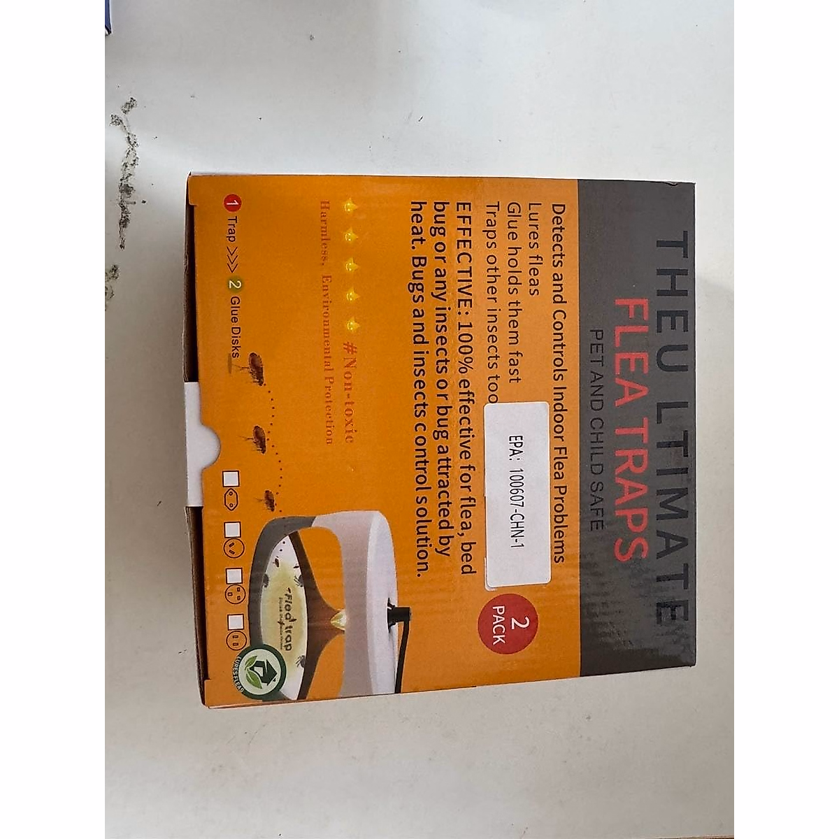 4 Pack Flea Trap Indoor Flea Light for Inside Your Home with 8 Sticky Disc & 12 Bulbs & 4 Electric Wires Pet and Kid Healthly,Sticky Bed Bug Trap Pest Control