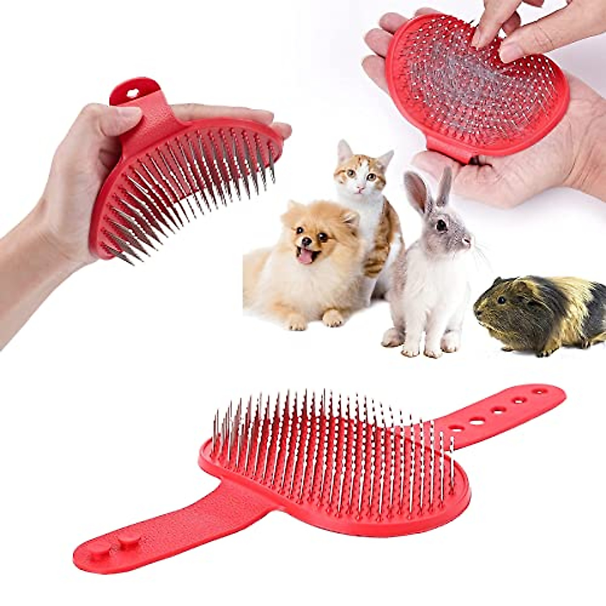 NA Allazone 13 PCS Rabbit Grooming Kit Small Animal Grooming Supplies, Double-Sided Comb, Rabbit Brush for Shedding, Nail Clipper and Trimmer, Toothbrush for Bunny Rabbit Hamster