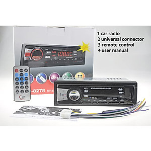 Polarlander Car Radio Audio USB Port SD Card Slot Player Receiver Bluetooth Hands-Free with Remote