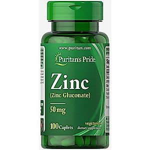 Puritan's Pride Zinc 50 mg-100 Caplets