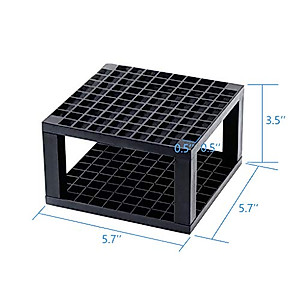 Votono 96 Hole Removable Plastic Pen Holder Desk Stand Brush Organizer Pencil Paint Brushes Markers Rack (1-Black)