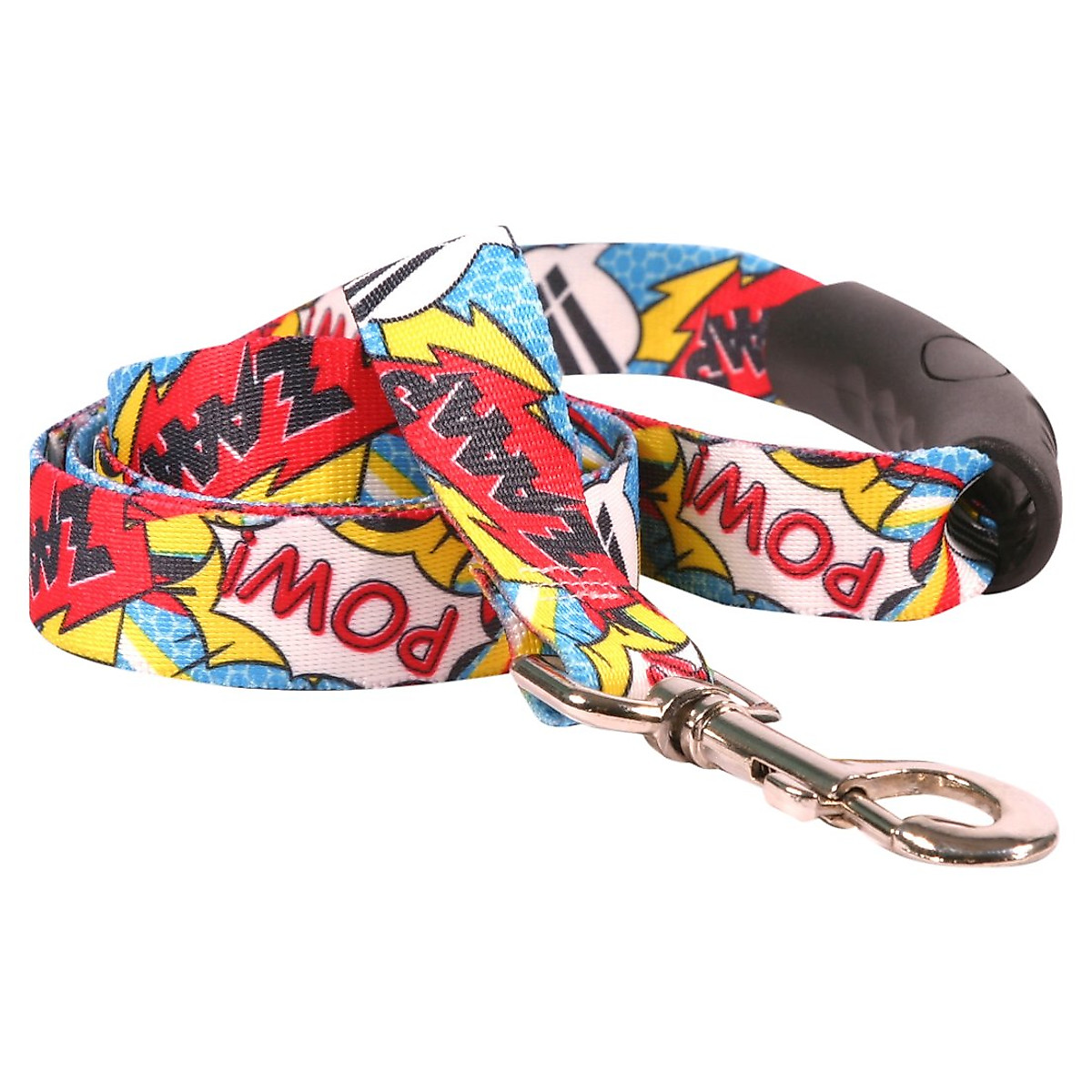 Yellow Dog Design Comic Print Ez-Grip Dog Leash with Comfort Handle 1" Wide and 5' (60") Long, Large