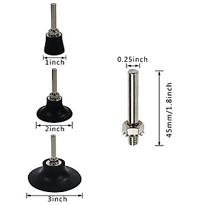 5-Pack Disc Pad Holder Adapter with 1/4" Shank Die Grinder Backing Pad Disc Holder, 1in 2in 3in Disc Pad Sanding Disc Adapter Rubber Pad for Polishing Sanding Grinding