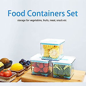 Storage Containers Fridge Organizer for Vegetable Fruit Veggie and Berry Refrigerator Organizer Bins with Lids Produce Saver 3 Packs Pink