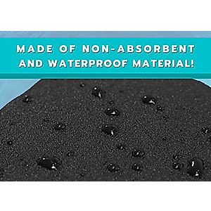 Polar Whale Large Floating Bar Table Serving Buffet Tray Drink Holders Swimming Pool Beach Party Float Breakfast Lounge Refreshment Durable Black Foam UV Resistant with Cup Holders 24 x 24 Inches