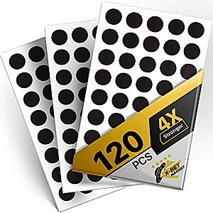 Magnetic Dots - Self Adhesive Magnet Dots (0.8" x 0.8") - Peel & Stick Magnetic Circles - Flexible Sticky Magnets - Sheets is Alternative to Magnetic Squares, Stickers, Strip and Tape (120 Pcs)