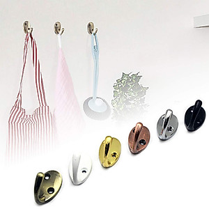 Ktdzone Coat Hooks Wall Mounted Robe Hook Single Coat Hanger with Screws Bronze 4Sets