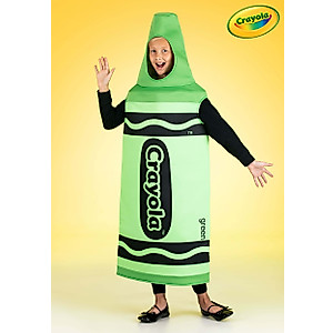 Green Crayola Crayon Kids Costume Pullover Tunic with Hood, Foam Backed
