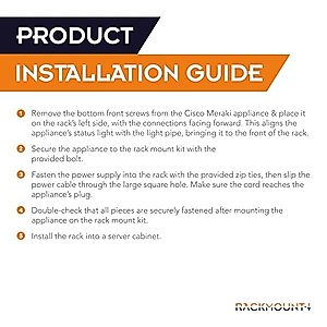 Rackmount.IT | RM-CI-T4 | Rack Mount Kit for Cisco Meraki MX64 / MX64W / MX67 / MX67W / MX67C RM-CI-T4