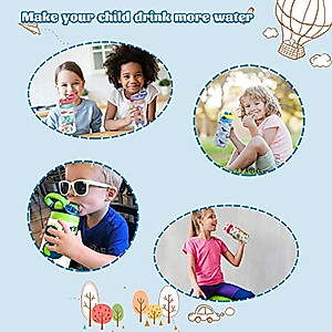 ZONEGRACE 12oz Sublimation Tumbler Bulk For Children,Toddlers,Heat Press For Print, Kids Sublimation Tumbler Cups With Handle, Straight Double Wall Kids Sublimation Water Bottle Blanks (5 Pack)