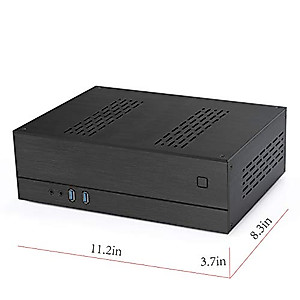 Goodisory A02 0.12in Mini-Itx Aluminum Desktop Computer Chassis HTPC Chassis (Black)