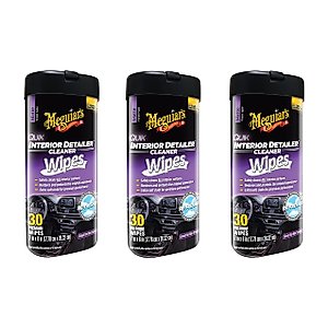 Meguiar'S Quik Interior Detailer Wipes 25 - 7" X 9" One Step Cleaning And Protection For All Interio