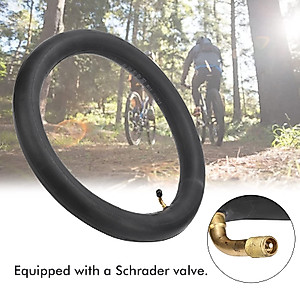 Keenso 16x2.5 Bike Inner Tube,Electric Bicycle Butyl Rubber Inner Tube with Bent Valve for Electric Bike Bicycle Tire