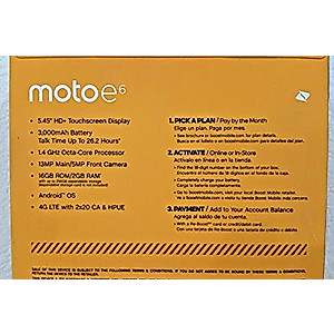 Boost Mobile Motorola Moto e6 16GB Prepaid Smartphone
