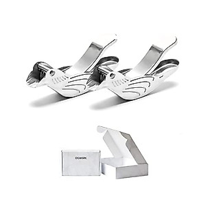 Genting stainless steel manual lemon juicer and lime squeezer, silver (2 pieces)Bird shape lemon juicer