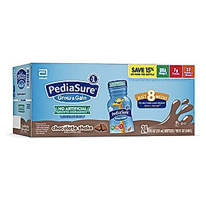PediaSure Nutrition Drink, Chocolate, Bottles each 8 Fluid Ounces (Pack of 24) (Packaging May Vary) by Pediasure