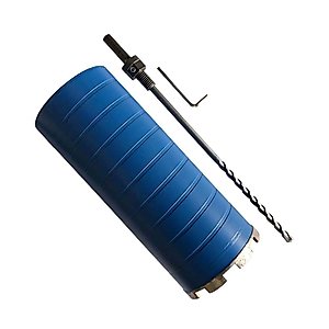 4-1/4" Dry Diamond Core Drill Bits for Brick and Block with 1/2" Shank Pilot Bit Adapter, 9.5" Drilling Depth, 5/8"-11 Arbor