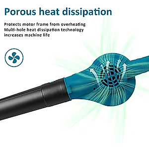 ARyee 18V Cordless Leaf Blower, Electric Leaf Blower with 5.0Ah Battery and Fast Charger, Lightweight Powerful Blower Battery Operated for Lawn Care, Snow Blowing