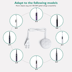 Replacement Charger Base Compatible with Braun Oral B iO Series 7 Series 8 Series 9 Electric Toothbrush, Magnetic Travel Charging Base for Oral-B iO Series 7 8 9 Replacement Model 3768 Power Cord
