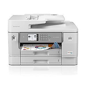 Brother MFC-J6955DW INKvestment -Tank Color Inkjet All-in-One Printer with Wireless, Duplex Printing, 11” x 17” Scan Glass and Up to 1-Year of Ink in-Box