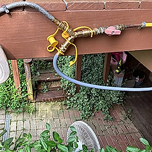 MCAMPAS 3/8'' Y Splitter Natural Gas Quick Connect Adapter,Suitable for Weber Natural Gas Grill. Portable Power Generator,Patio Heater,Pizza Oven, Outdoor Firepit