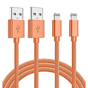 Hi-Mobiler MFi Certified Lightning Cable 2Pack 6FT iPhone Charger Nylon Braided High Speed Data Sync Cord Fast Charging Long Cord Compatible iPhone 13/12/11Pro Max/11Pro/11/XS/Max/XR/X/8/8P/7 More