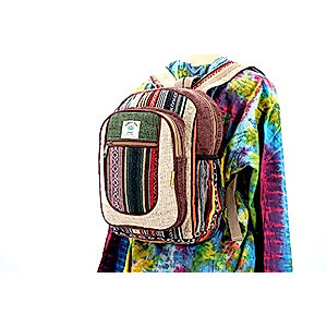 Unique design Hemp Backpack Small Backpack Hippie Backpack Festival Backpack Hiking Backpack 100% Hemp|100 VEGAN| FAIR TRADE | Handmade with Love.