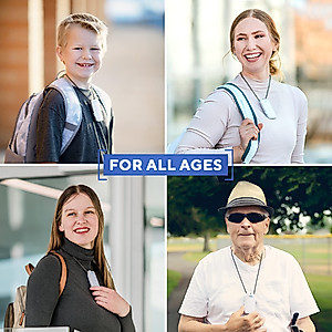 AirTamer A310 Rechargeable Personal Air Purifier, Proven Performance, Virus and Pollutant Tested*, White with Leather Travel Case