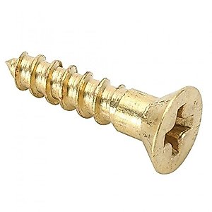 #14 x 1-1/4 Brass Wood Screws, Flat Countersunk Head, Phillips Drive - (Pack of 100) Solid Brass Plain Finish, Screw Size: #14, Length: 1-1/4 inches*