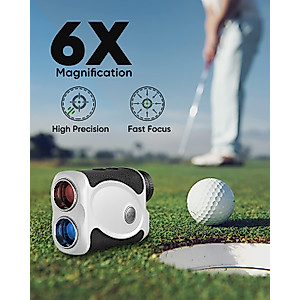 WOSPORTS Golf Rangefinder, 800 Yards Laser Rangefinder, High-Precision Flag Lock/Speed/Distance, Tournament Legal Rangefinder for Golfing,Target Shooting and Hunting,with Battery