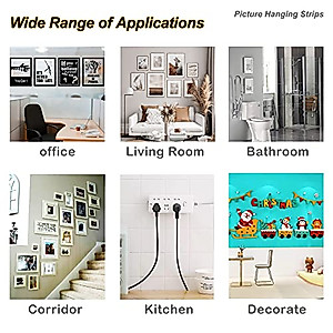 28 Pairs(56 Strips) Large Picture Hanging Strips Heavy Duty,Hook and Loop Tape,Damage Free Hanging Picture Hangers,No Tools Wall Hanging Strips for Christmas Decorations