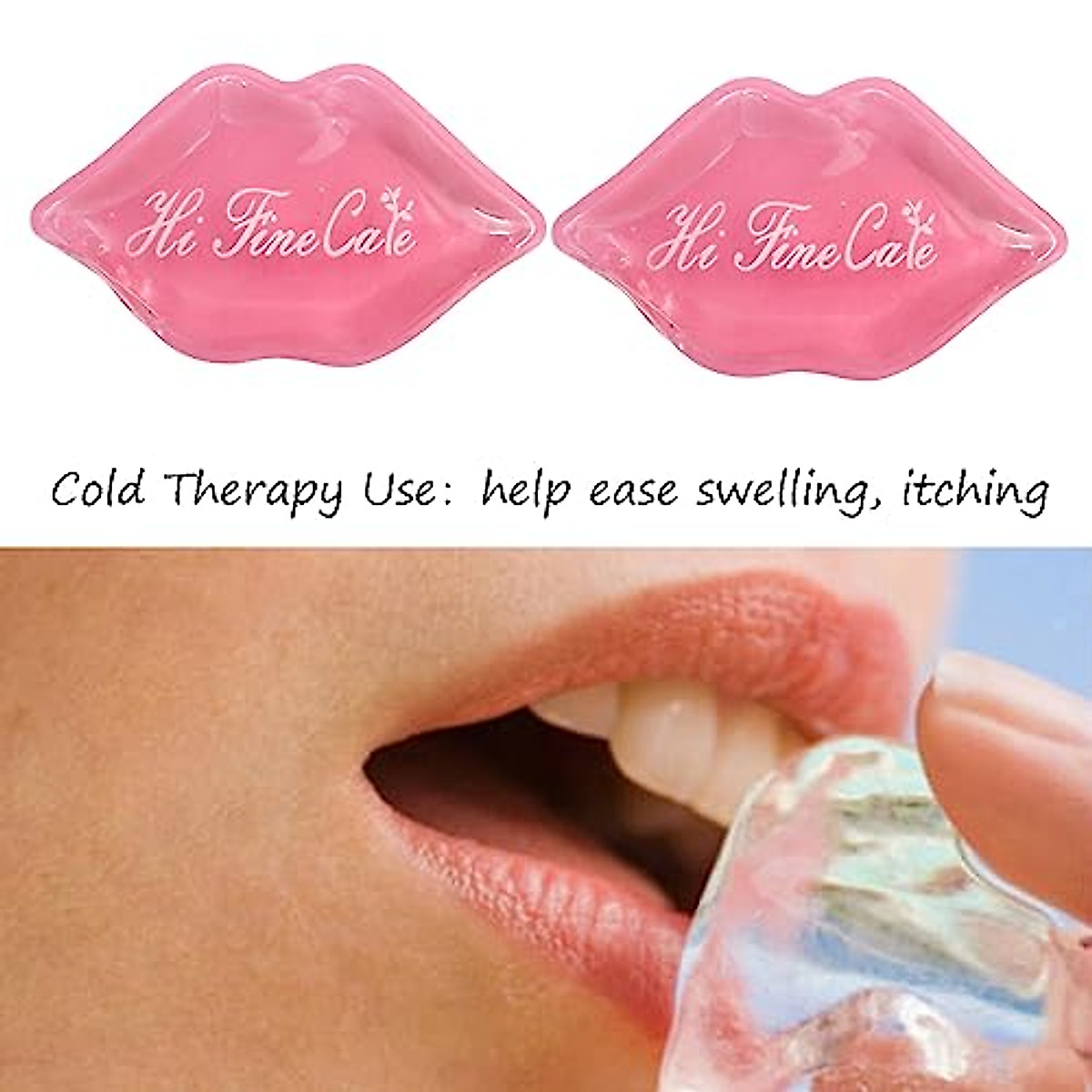 Ice Pack for Lip Filler, Lip Ice Pack Bulk Small Ice Pack for Mouth, Injections, Injuries, Bruises (Pink (40 Count))