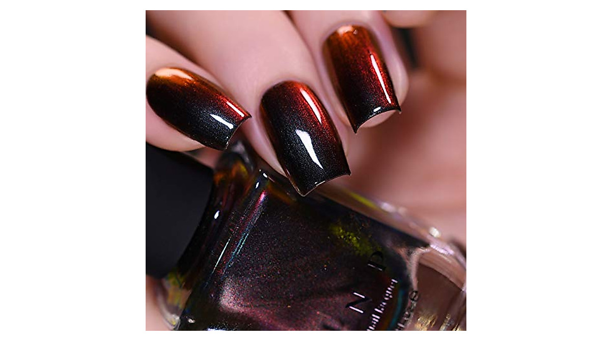 ILNP Eclipse Nail Polish - Transforming Black to Red