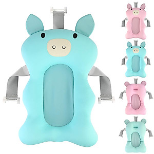 SH-RuiDu Baby Bath Cushion, Newborn Infant Bathtub Support Cushion Lounger Anti-Slip Soft Bath Tub Cushion Seat Support for 0-12M Boys Girls