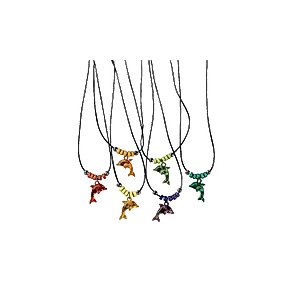 Fun Express - Acrylic Dolphin Necklace W/Jewel Eye - Jewelry - Necklaces - Necklaces - Novelty - 12 Pieces