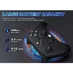 Gamrombo 2 Pack Wireless Controller Replacement for Xbox One, Compatible with Xbox One X/S, Xbox Series X/S, PC Windows 10 11 with Audio Jack & Volume Button/Turbo/Macro/Motion Control & Dual Shock (Black+White)