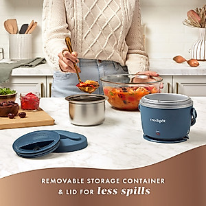 Crock-Pot Electric Lunch Box, 20-Ounce Portable Food Warmer, Black Licorice, Perfect for Travel, On-the-Go & Office Use | Stylish, Spill-Free & Dishwasher-Safe | Ideal Men & Women's Gifts