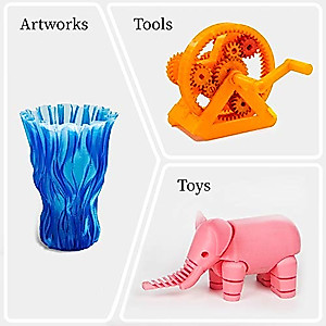 UNIDO PETG Filament for 3D Printer Blue, 1.75mm 1kg Spool (2.2lbs), Dimensional Accuracy +/- 0.02 mm, Clog-Free/Bubble-Free/Tangle-Free 3D Printing Filament for for Models, Toys, Gifts