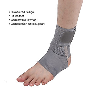 Agatige Ankle Brace for Men & Women, Ankle Stabilizer, Foot Guard Bandage Ankle Protection Brace Support for Running, Basketball, Volleyball, Achilles, Tendon, Sprain, Injury Recovery (Grey)