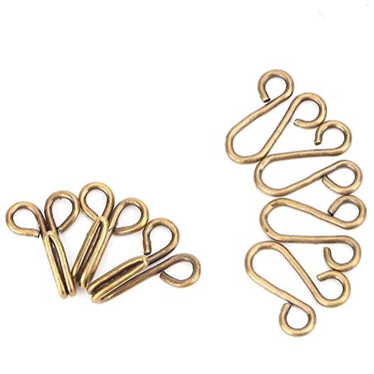 Sheens 10Set 28MM/1.1in Covered Hook & Eye Closures for Bra and Clothing Over Coat Underwear(Bronze)