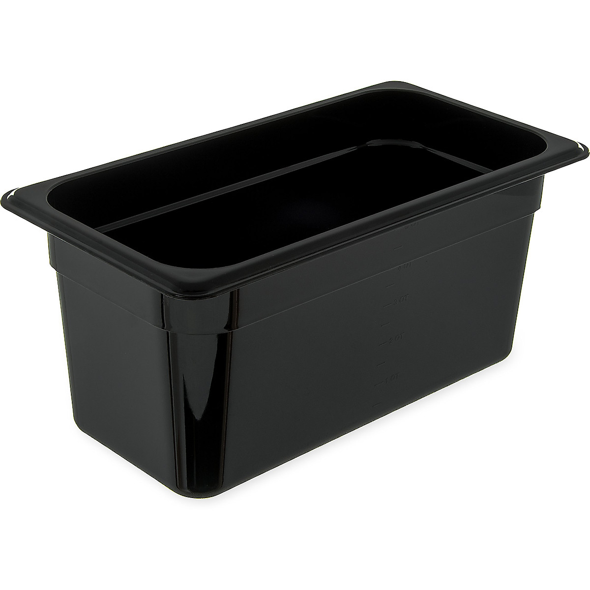 Carlisle FoodService Products Storplus High Heat Food Pan Steam Table Pan, Chafing Pan with Spoonable Corners for Catering, Buffets, Restaurants, High Heat Plastic, 1/3 Size 6 Inches Deep, Black