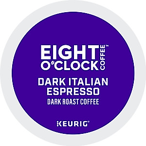 Eight O Clock, Dark Italian Roast, Single-Serve Keurig K-Cup Pods, Dark Roast Coffee, 96 Count (4 Boxes of 24 Pods)