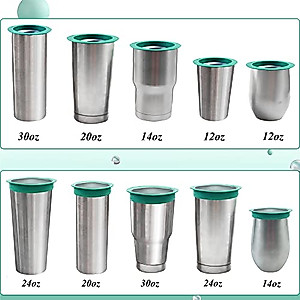10pcs Tumbler Shields for Epoxy Tumbler, Silicone Tumbler Protector Keeps Spray Paint, Epoxy Resin Out of The Inside of Cup, Working on Tumbler Turner to Keep Tumblers Clean